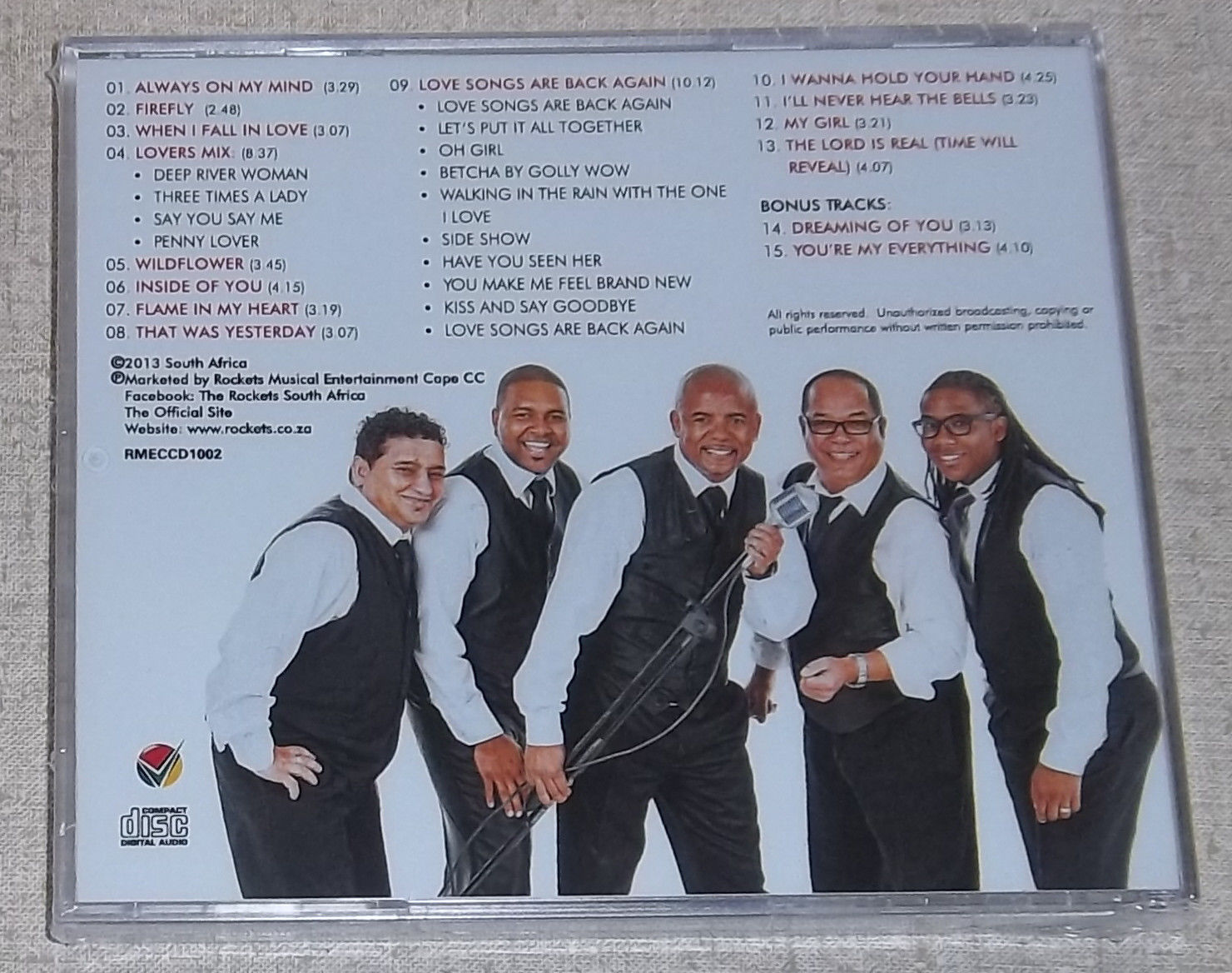 THE ROCKETS Love Songs SOUTH AFRICA 2013 - Subterania