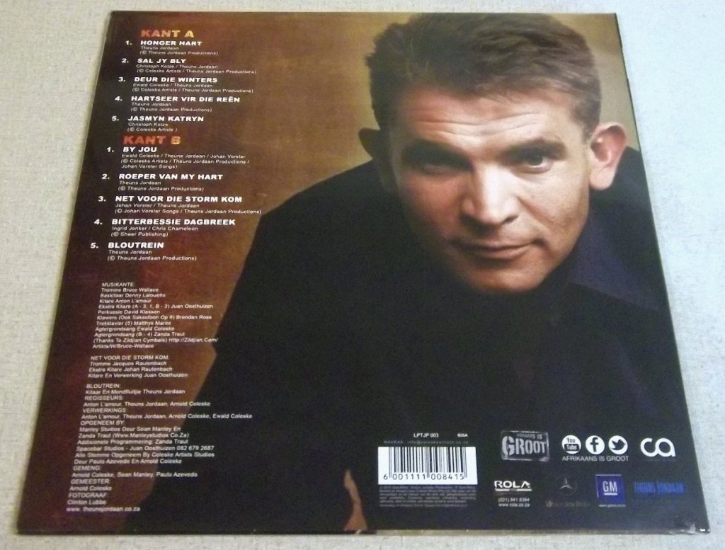 THEUNS JORDAAN Roeper LP SOUTH AFRICA Cat# LPTJP003 - Subterania