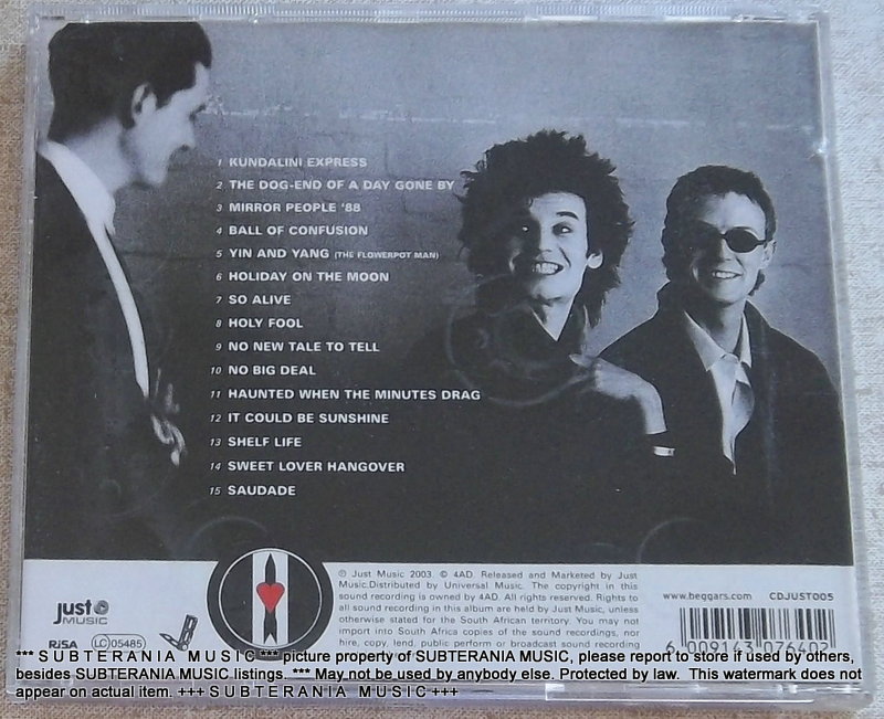 LOVE and ROCKETS Sorted The Best Of CD Cat# CDJUST005 - Subterania