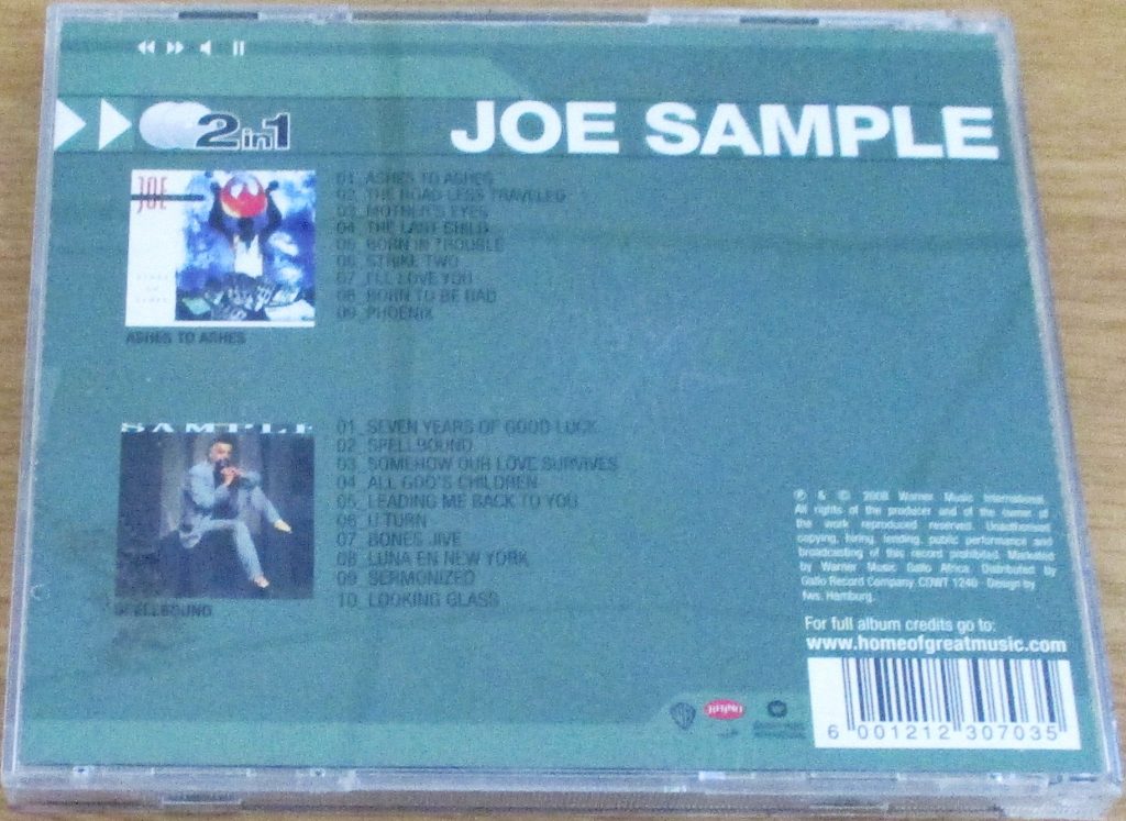 JOE SAMPLE Ashes to Ashes / Spellbound 2xCD - Subterania