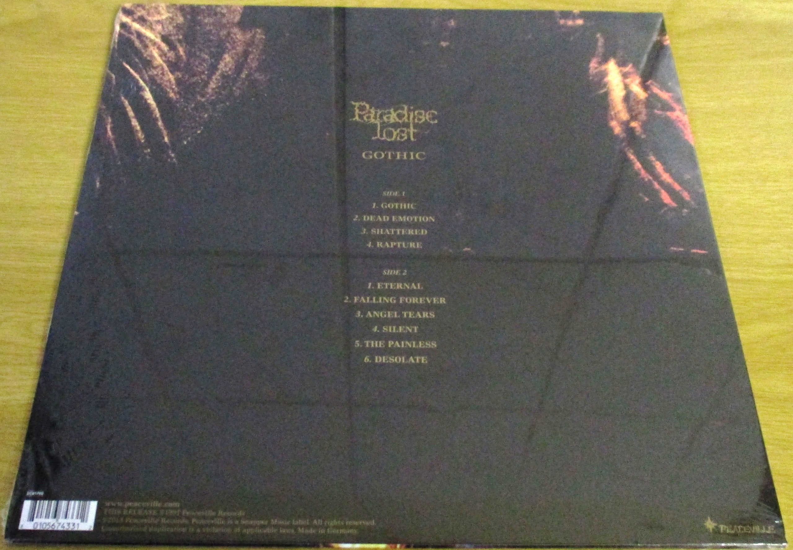 PARADISE LOST Gothic 180g UK Pressing LP VINYL Record - Subterania