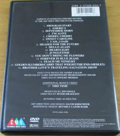 NEIL DIAMOND Greatest Hits Live DVD - Subterania