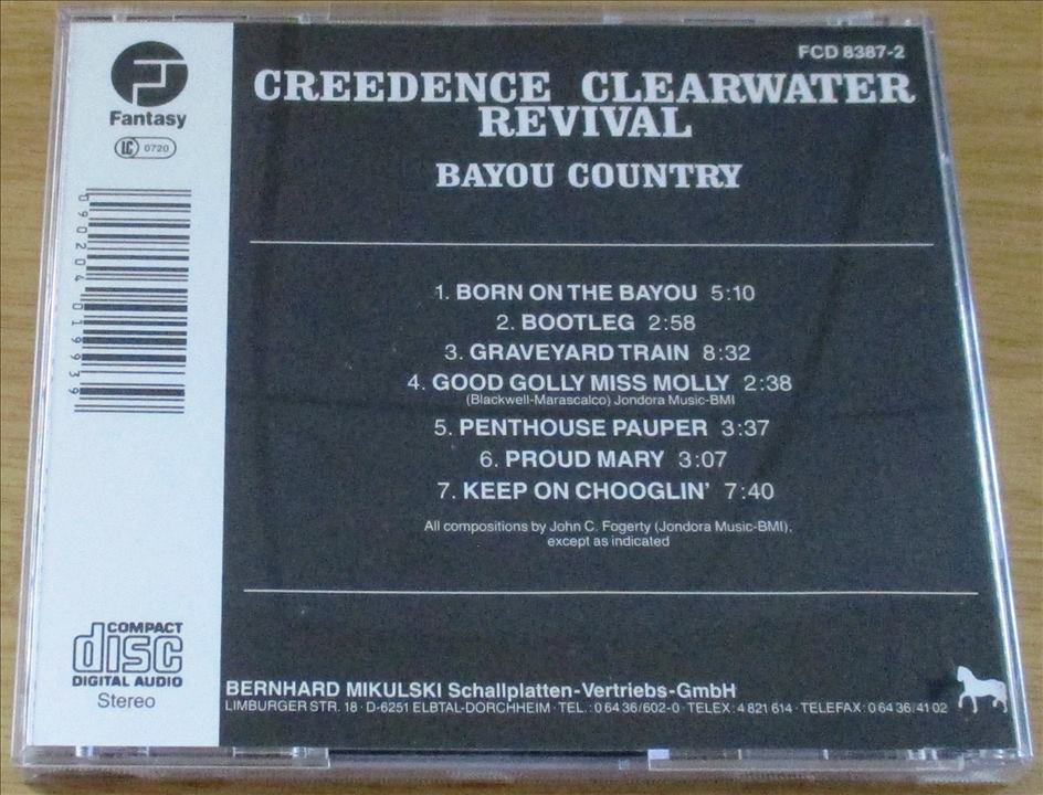 CREEDENCE CLEARWATER REVIVAL Bayou Country CD [Zx29] - Subterania