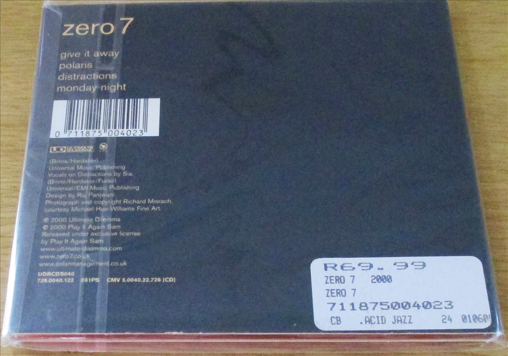 ZERO 7 EP 2 CD - Subterania