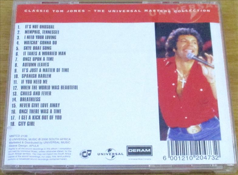 TOM JONES Classics Universal Collection CD [zx9] - Subterania