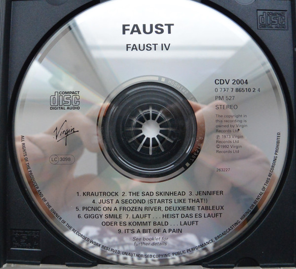 FAUST IV CD - Subterania