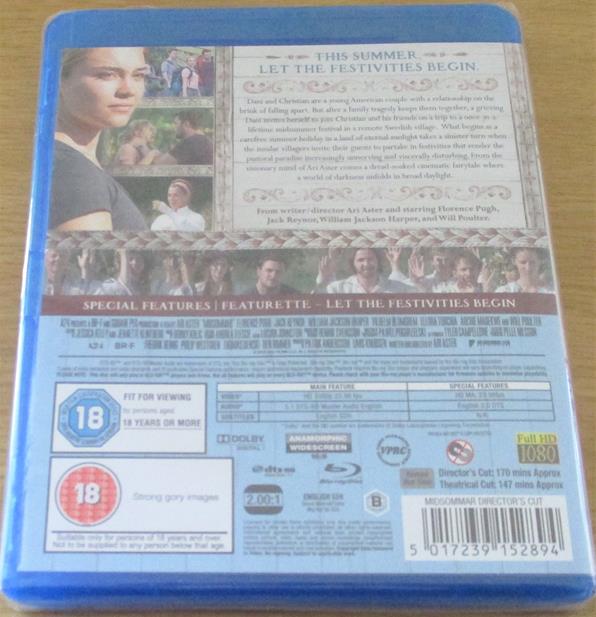 MIDSOMMAR DIRECTOR’S CUT Blu Ray [Shelf H] - Subterania