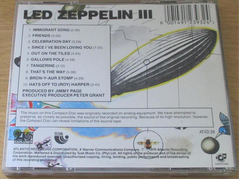 LED ZEPPELIN III CD - Subterania