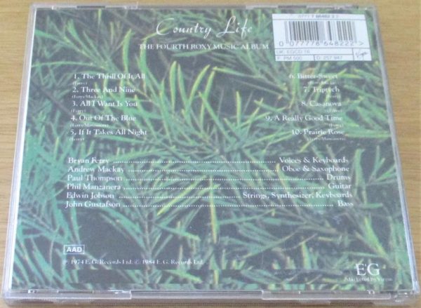 ROXY MUSIC Country Life IMPORT CD - Subterania