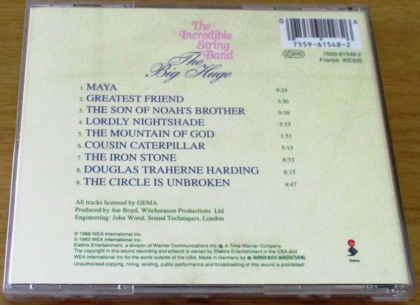 THE INCREDIBLE STRING BAND The Big Huge CD - Subterania
