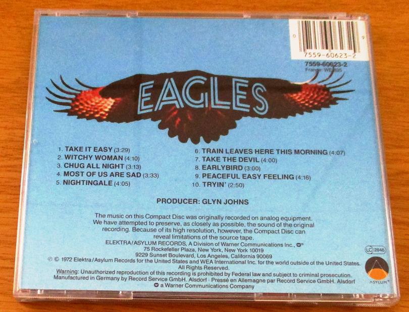 EAGLES Eagles Digitally Remastered CD [msr] - Subterania