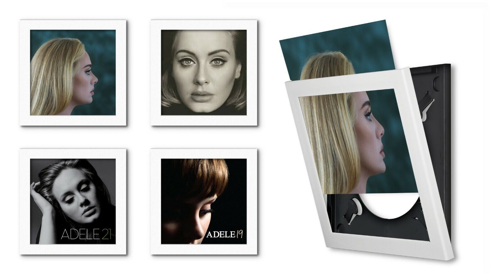 SHOW & LISTEN ALBUM COVER INTERCHANGEABLE DISPLAY FRAME – WHITE (31.75 ...