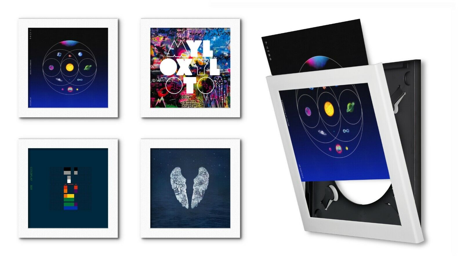 SHOW & LISTEN ALBUM COVER INTERCHANGEABLE DISPLAY FRAME – WHITE (31.75 ...