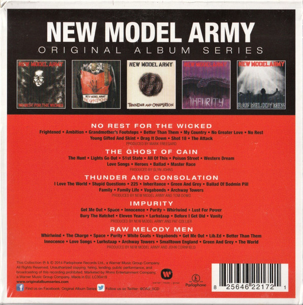 NEW MODEL ARMY Original Album Series 5xCD BOX SET - Subterania