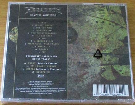 MEGADETH Cryptic Writings Remixed & Remastered CD - Subterania