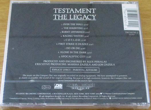 TESTAMENT The Legacy CD - Subterania