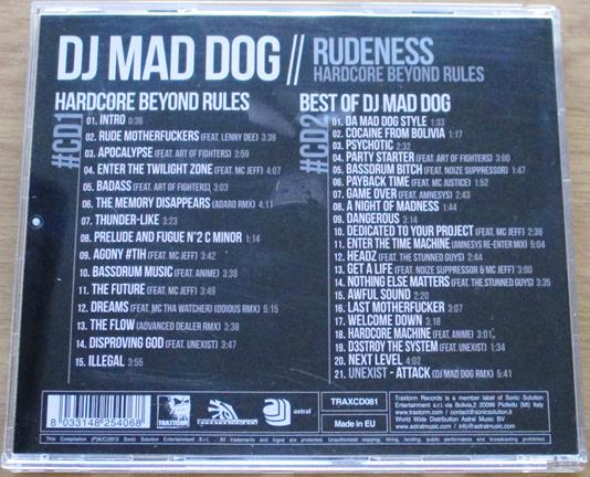 DJ MAD DOG Rudeness Hardcore Beyond Rules 2xCD - Subterania
